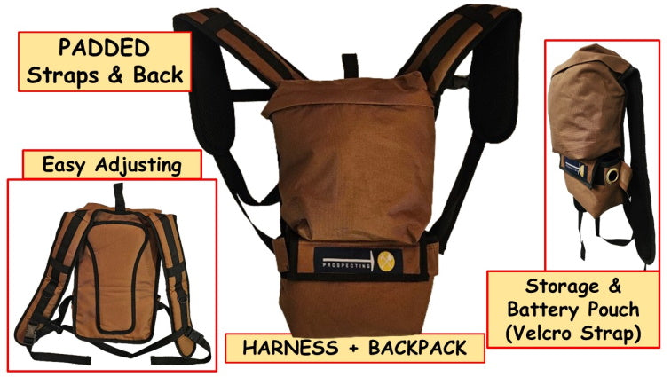Harness Backpack with Deluxe Padding - Brown – Reeds Prospecting WA