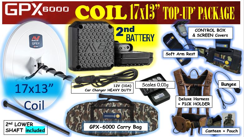 GPX 6000 TOP UP COIL and BATTERY Package – Reeds Prospecting WA